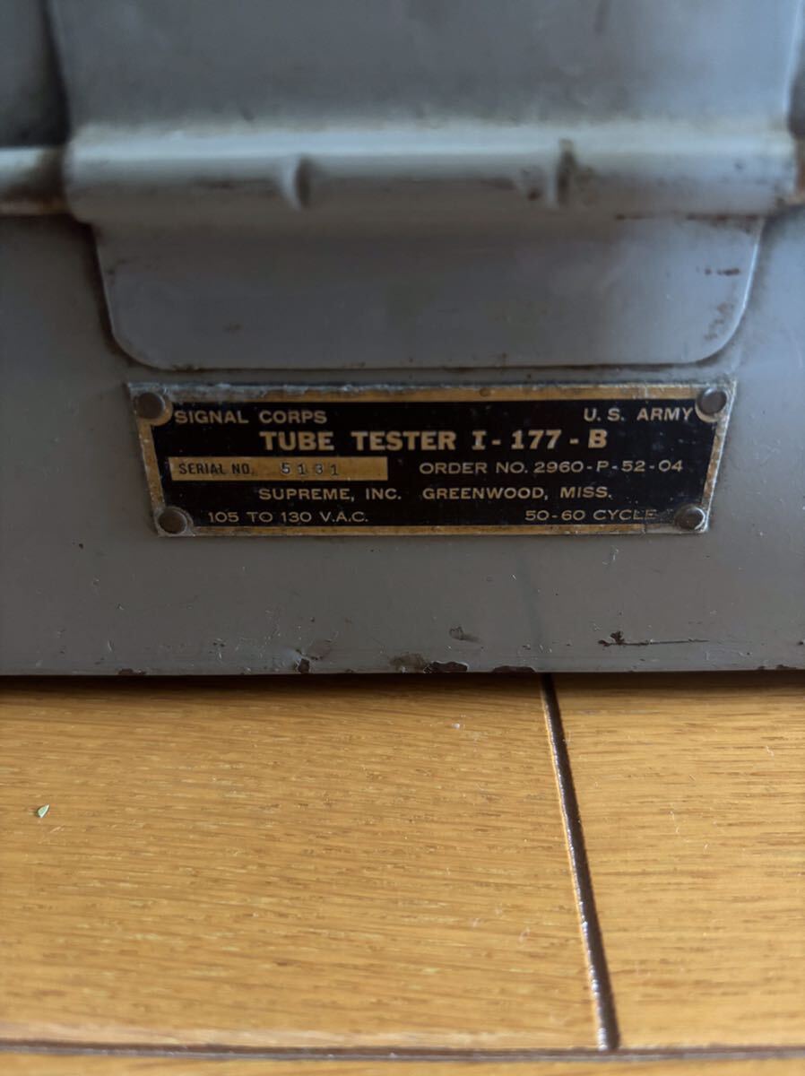 SIMPSON ELECTRIC I-177B 真空管試験機 Tube Tester チューブテスター U.S.ARMY＋MX-949 A/U ...