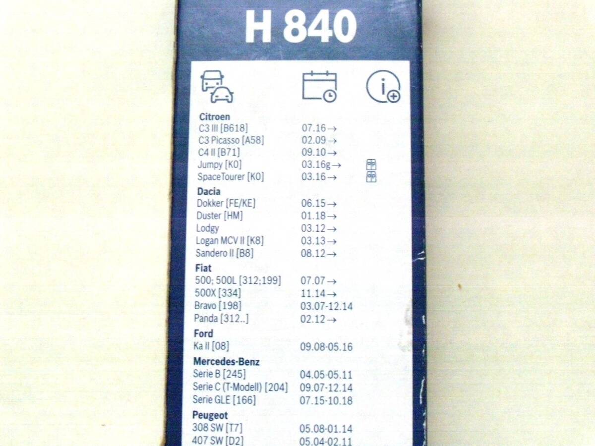 BOSCH リアワイパーブレード H840 Fiat 500 Panda Peugeot 308SW 407SW 508SW Citroen ...