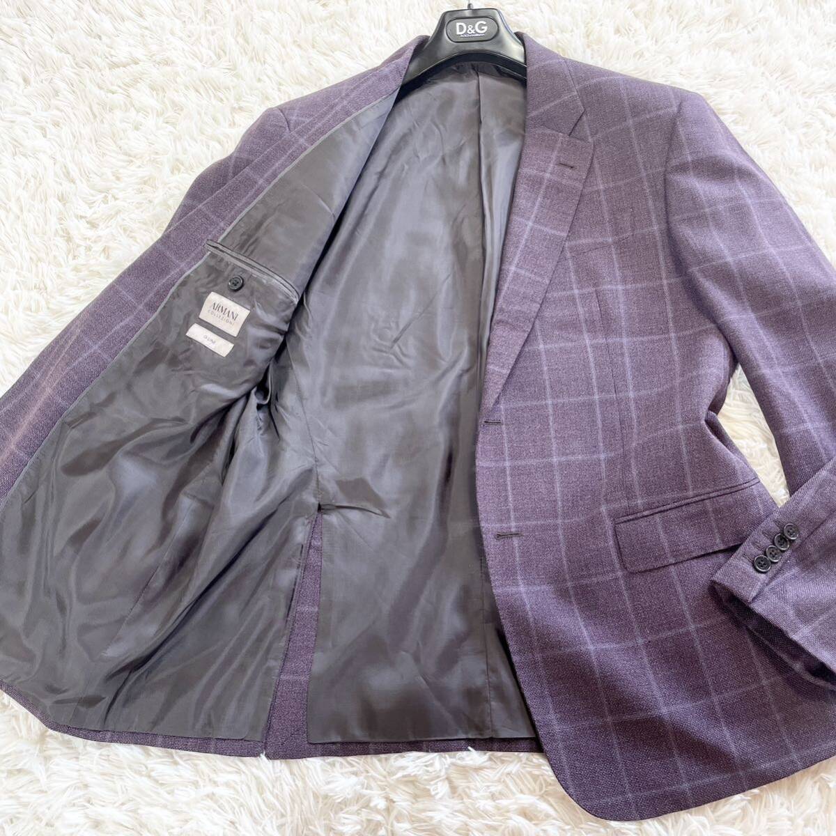 極 / XXXL/凹凸生地 アルマーニコレッツォーニ ブロックチェック 総柄 3D 2B テーラードジャケット ARMANI COLLEZIONI 54/4L(テーラードジャケット、ブレザー ...