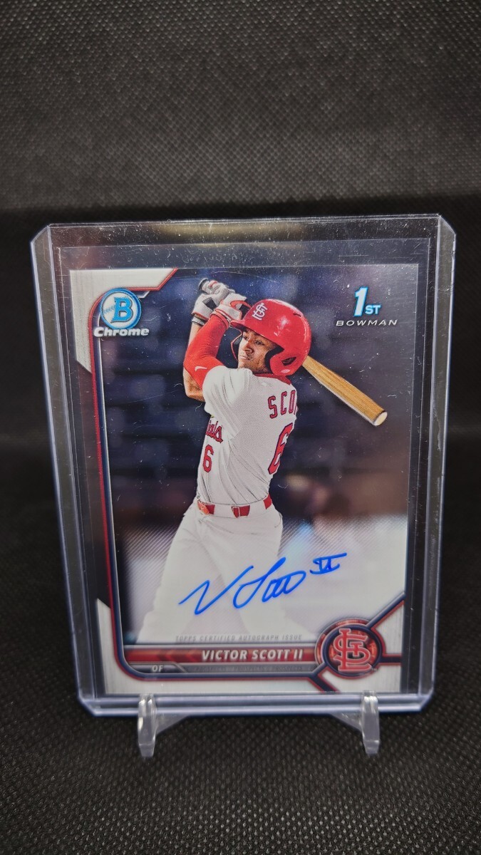 2022 Bowman Chrome Draft Victor Scott II Auto MLB 1st Year STL ...