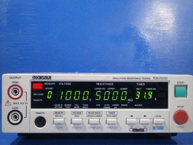KIKUSUI TOS7200 INSULATION RESISTANCE TESTER(その他)｜売買されたオークション情報、yahooの ...