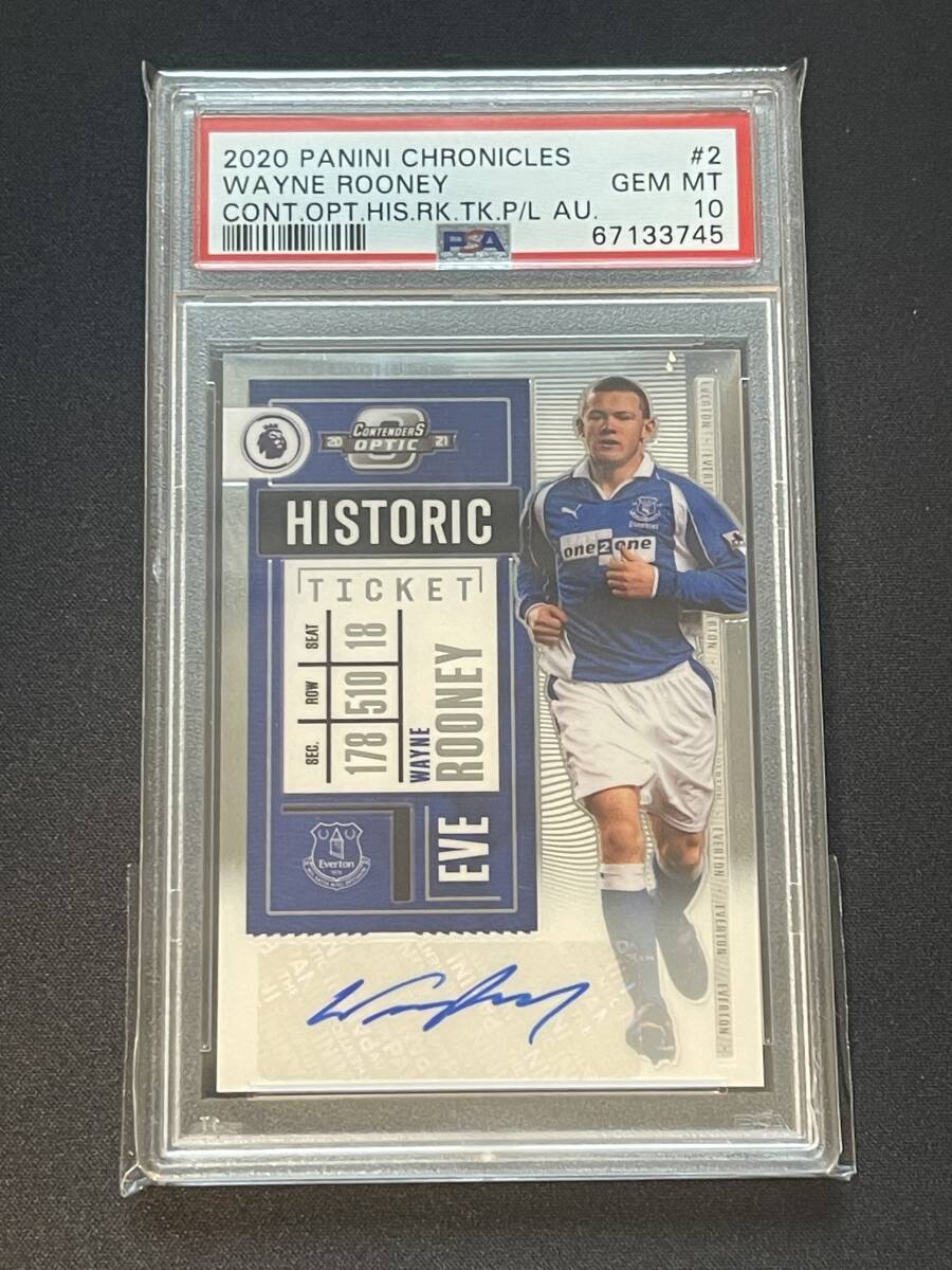 PSA 10 Wayne Rooney ウェイン ルーニー 2020 Panini Chronicles Contenders Optic ...