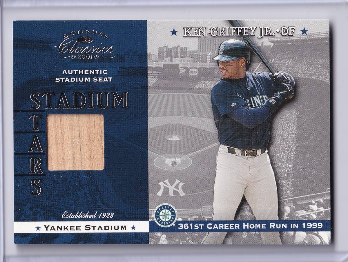 KEN GRIFFEY JR. 2001 DONRUSS CLASSICS STADIUM STARS AUTHENTIC YANKEE STADIUM SEAT / ケン グリフィー ...