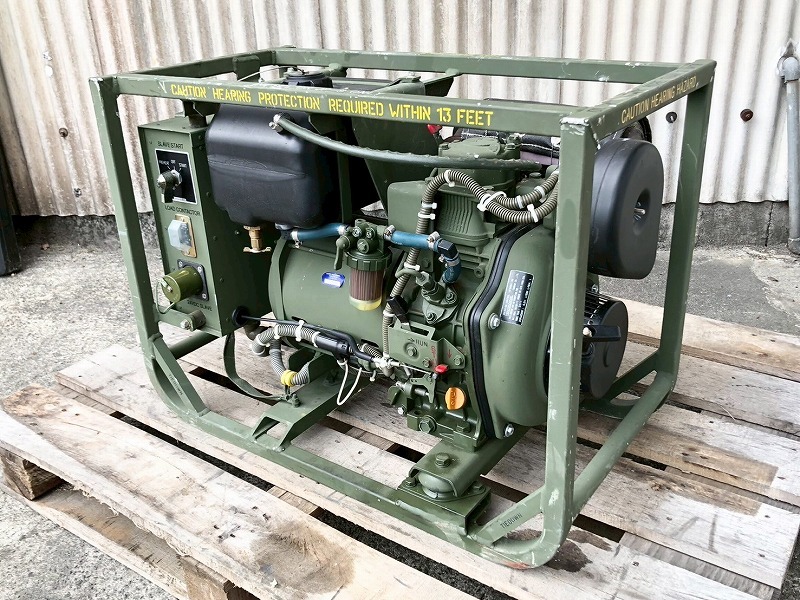 米軍放出品 DEWEY 発電機 2KW ジェネレーター ヤンマーディーゼルエンジン MEP-531A 軍用発電機 ミリタリー USMC ...