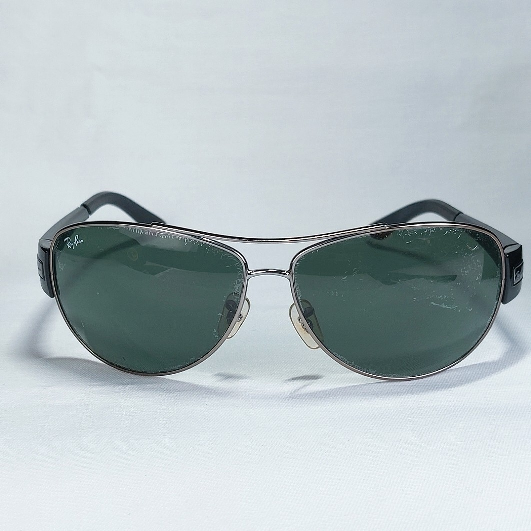 ケース付き Ray-Ban レイバン RB3467 004/71 63 13 3N サングラス アイウェア コンビフレーム グリーンレンズ ...