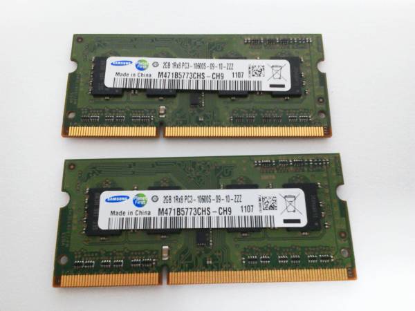 SAMSUNG 2GB×2枚 1Rx8 PC3-10600S PC3-8500タイプ(2GB)｜売買されたオークション情報、yahooの商品 ...