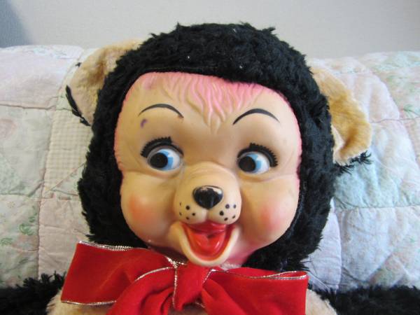 Biffy the Bear ラバーフェイスドール くま レトロ ラシュトン ぬいぐるみ RUSHTON アメリカ アンティーク カントリー ...