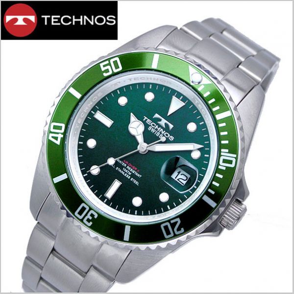 1円~ 3.5万円 TECHNOS テクノス 100M防水 サブマリ GR(テクノス)｜売買されたオークション情報、yahooの商品情報をアーカイブ公開 - オークファン（aucfan.com）