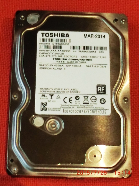 使用時間極少 東芝DT01ACA050 SATA 3.5 500GB お買得品(500GB～)｜売買されたオークション情報、yahooの商品 ...