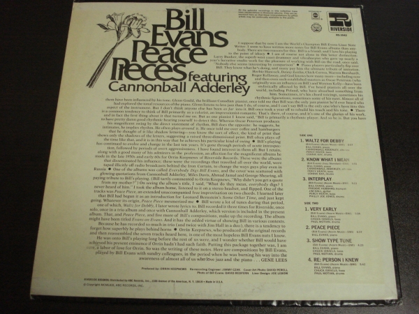 US廃盤完全オリ/PROMO初回爆音 BILL EVANS/Peace Pieces(ジャズ一般)｜売買されたオークション情報、yahooの ...
