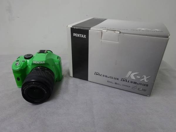 G-0004 PENTAX K-X グリ－ン 本体+18㎜-55㎜レンズ 品(ペンタックス)｜売買されたオークション情報、yahooの商品情報をアーカイブ公開 - オークファン（aucfan.com）