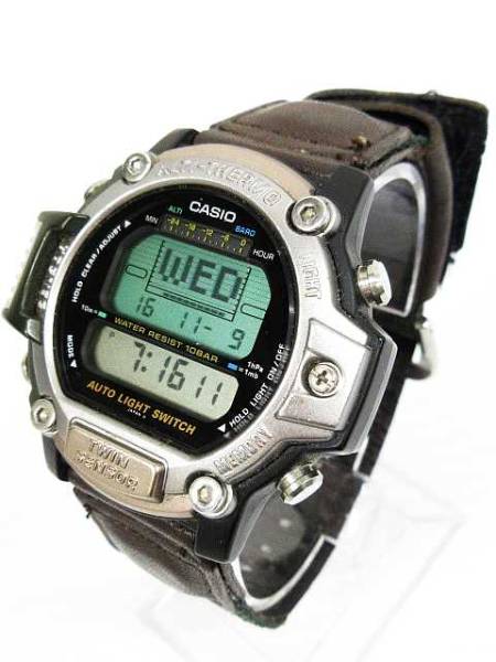 CASIO プロトレック PRT-30 TWIN SENSOR 腕時計 デジタル 茶(PRO TREK)｜売買されたオークション情報 ...