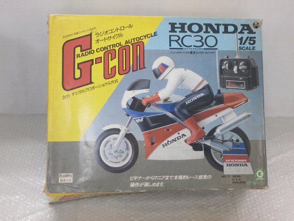 グリーン 1/5 ラジコン オートサイクル ホンダ RC30 G-CON /Honda バイク(トイラジコン)｜売買されたオークション情報 ...