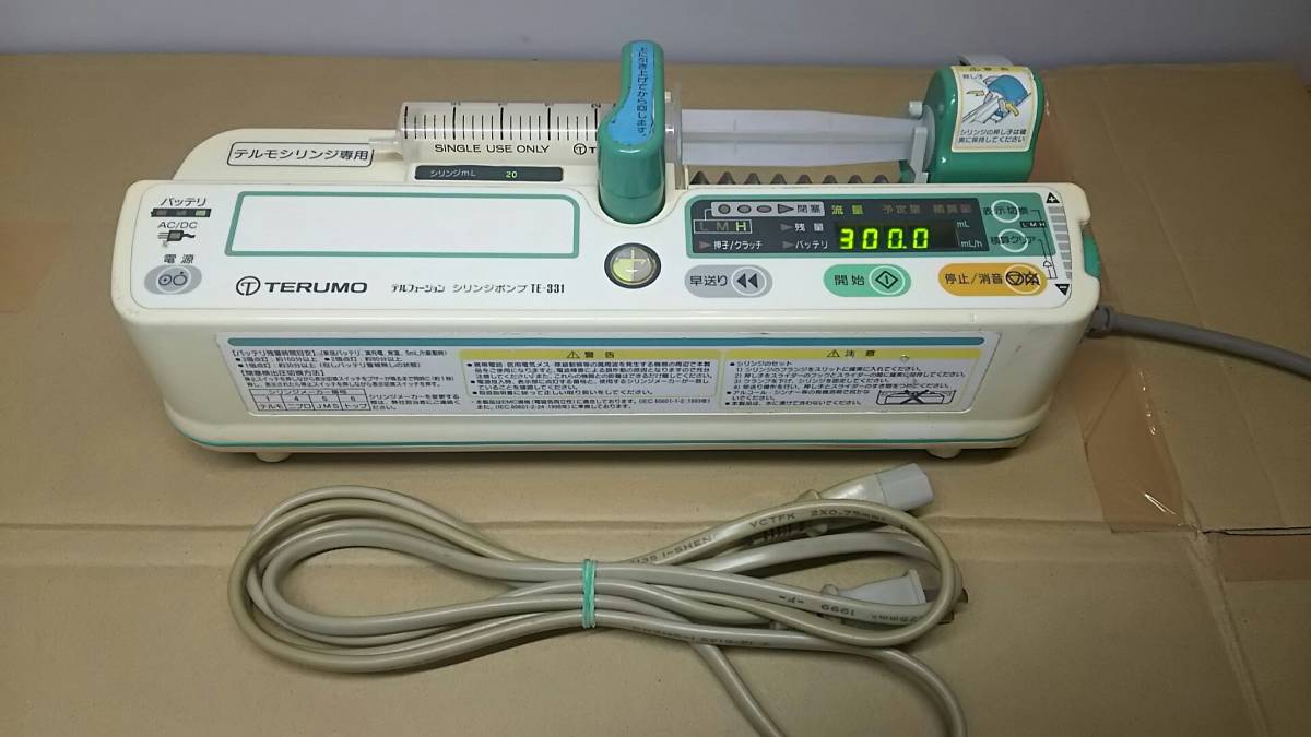 操作確認OKテルモ シリンジポンプ TE-331 テルフュージョン 輸液ポンプ(その他)｜売買されたオークション情報、yahooの商品情報を ...