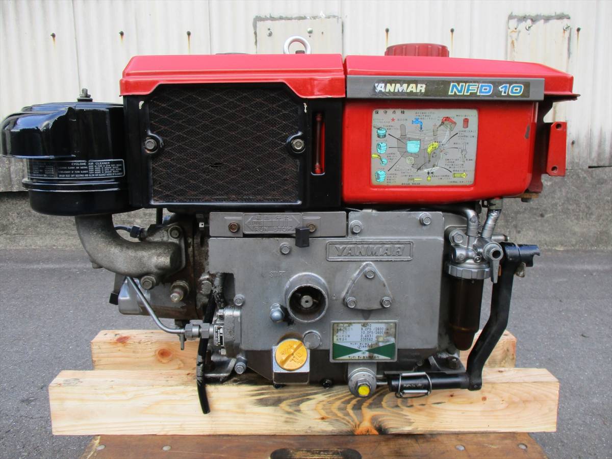 発動機 ヤンマーディーゼル ディーゼルエンジン NFD10 直噴 10馬力 実働 ベルトプーリー付き ファンベルトオイル交換(発動機)｜売買されたオークション情報、yahooの商品情報を ...