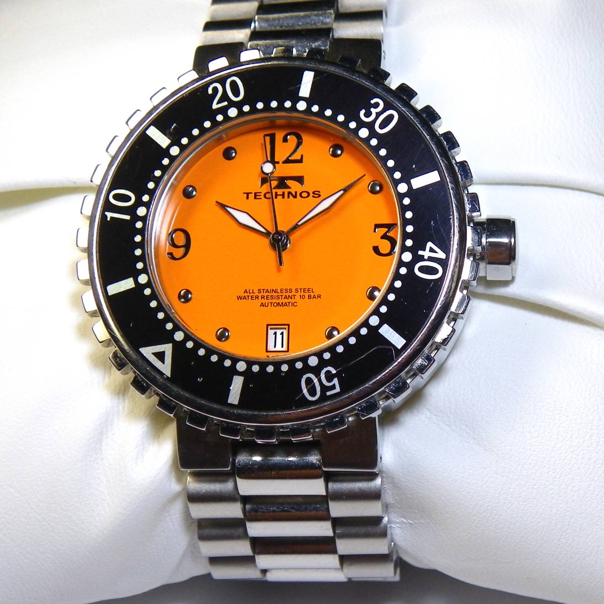 ジャンク TECHNOS テクノス TGM554 メンズ 自動巻 裏蓋スケルトン(3針＋カレンダー)｜売買されたオークション情報、yahooの商品情報をアーカイブ公開 - オークファン ...