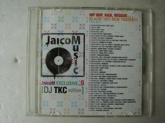 JaicoM EXCLUSIVE DJ TKC EDITION VOL.9 MIX CD - HIPHOP R&B REGGAE...BLAZIN' HOT NEW TRAXXX 激ダンサブル ...