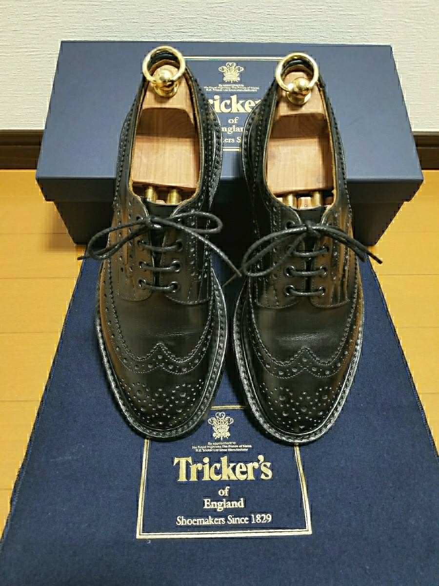 Tricker's バートン ウイングチップ シューズ ブラックボックス M5633 BOURTON ダイナイトソール UK7 F5 メンズ Made In ENGLAND(UK7)｜売買され ...
