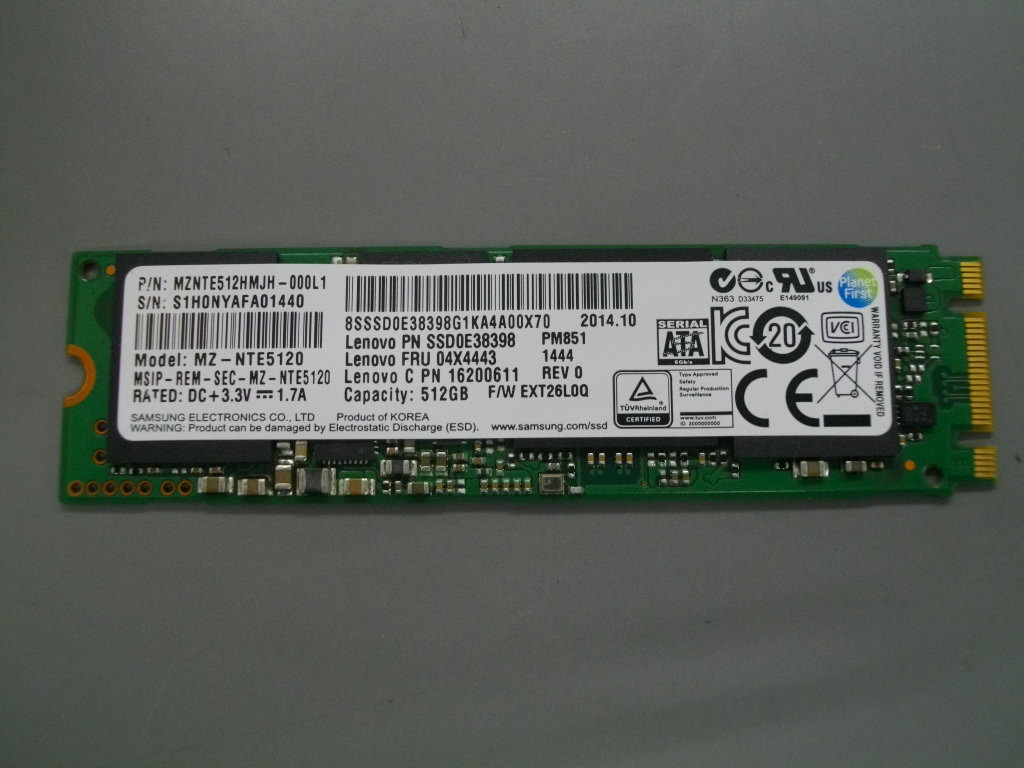 SAMSUNG m.2 SSD 512GB MZ-NTE5120 正常フォーマット済 90462(256GB～)｜売買されたオークション情報 ...