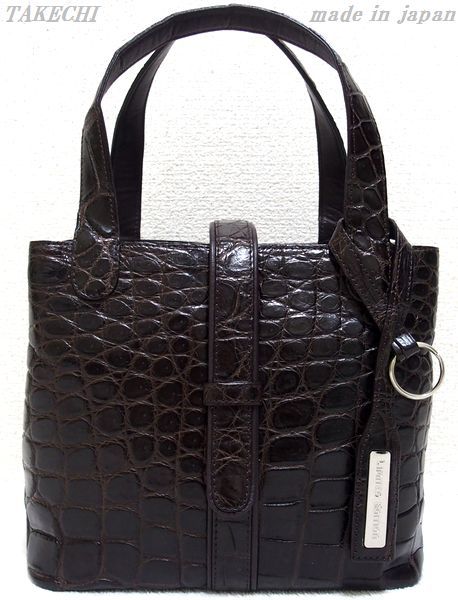 LIMITED EDITION×TAKECHI タケチ 武知 マットクロコダイル 2WAYハンドトートバッグ ショルダー ダークブラウン 日本製 保証有(クロコダイル)｜売買されたオークション ...
