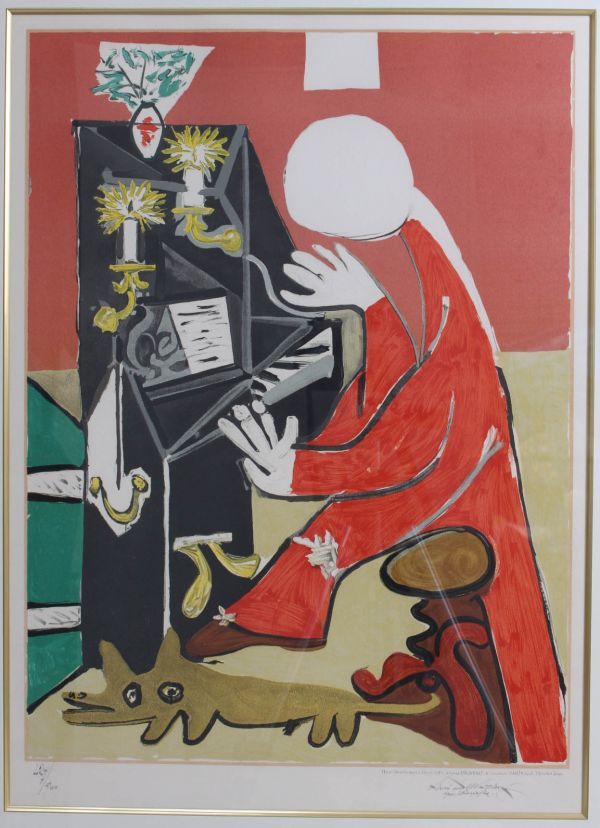 ピカソ ピアノ リトグラフ サイン有り エディション有り/Pablo Picasso/piano(石版画、リトグラフ)｜売買されたオークション ...