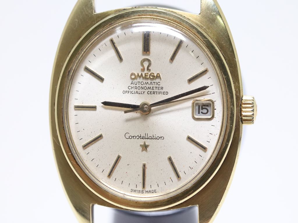 可動品 オメガ コンステレーション クロノメーター 自動巻き スイス デイト 金メダリオン ゴールド メンズ腕時計 トップ ホ494(コンステレーション)｜売買されたオークション情報 ...