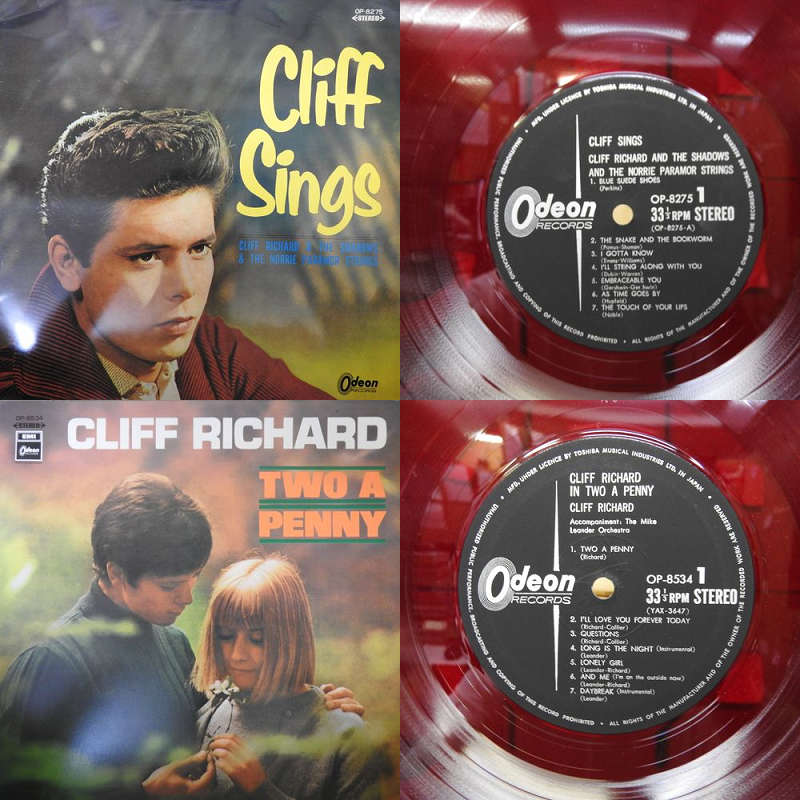 ALL国内赤盤 CLIFF RICHARD クリフ リチャード LP 2枚セット / CLIFF SINGS TWO A PENNY ...