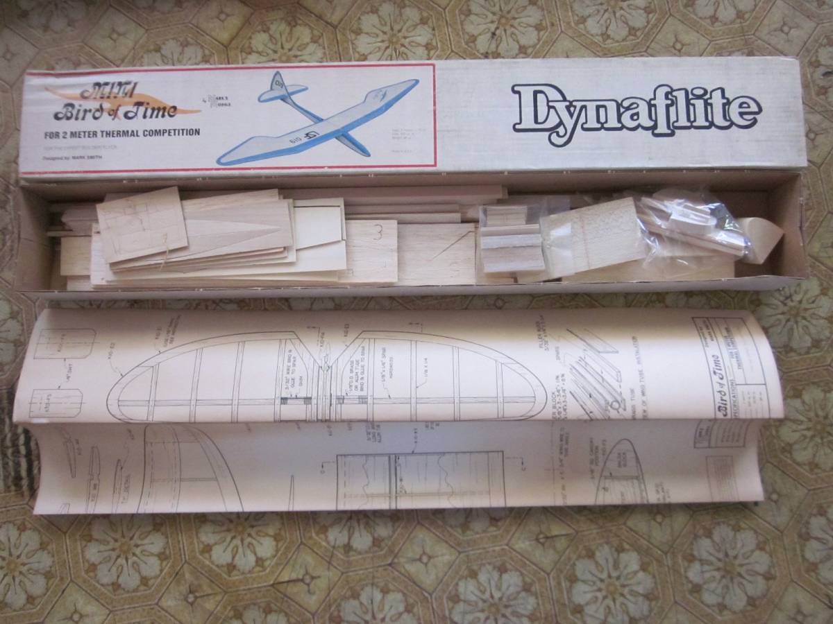 時間厳守 同梱不可MARK'S MODELS MINI Bird of Timeグライダーバルサキット未組み立て(組立キット（エンジン ...