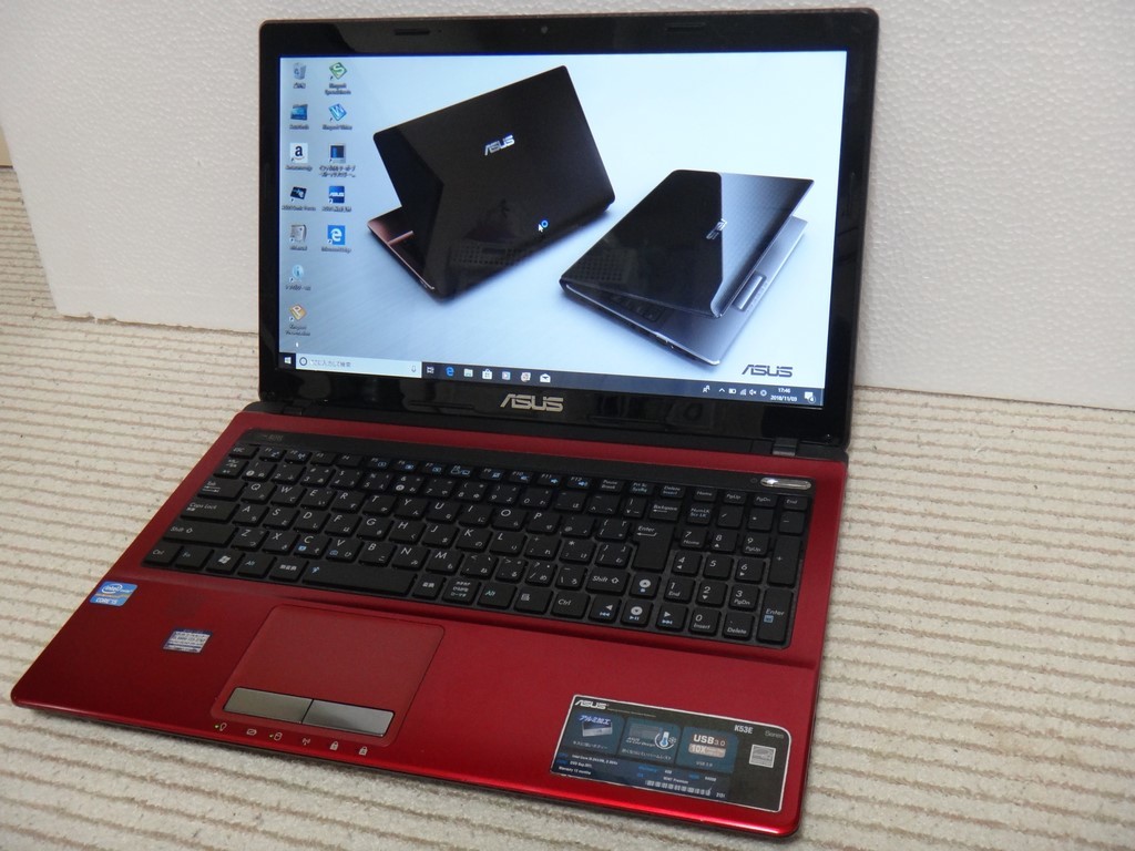 Windows10 ASUS K53E Core i5-2410M ターボ 爆速 HDD 640GB/8GB/HDMI/Webcam/DVD ...