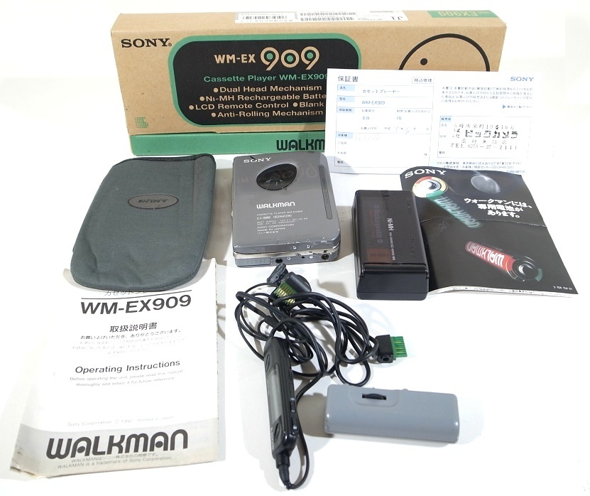 SONY カセットプレーヤー ジャンク グレー WM-EX909 箱付き 説明書 保証書(録音、再生)｜売買されたオークション情報、yahoo ...