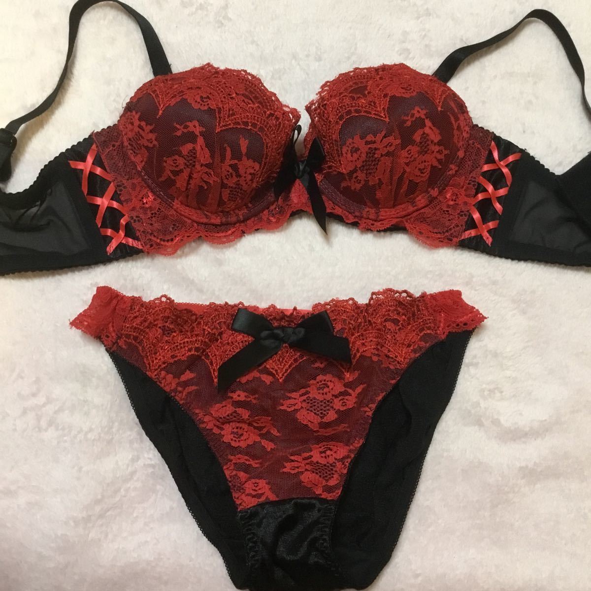 ECO 整理品 難あり ブラショーツセット C65Mサイズ レース 黒×赤 レース セクシー系(65以下)｜売買されたオークション情報、yahooの商品情報をアーカイブ公開 - オークファン ...