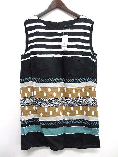 品 ゼラール zelal sports ワンピース 13AR LL 黒 ブラック ノースリーブ リネン混 ボーダー 総柄 ひざ丈(XLサイズ以上)｜売買されたオークション情報、yahooの商品 ...