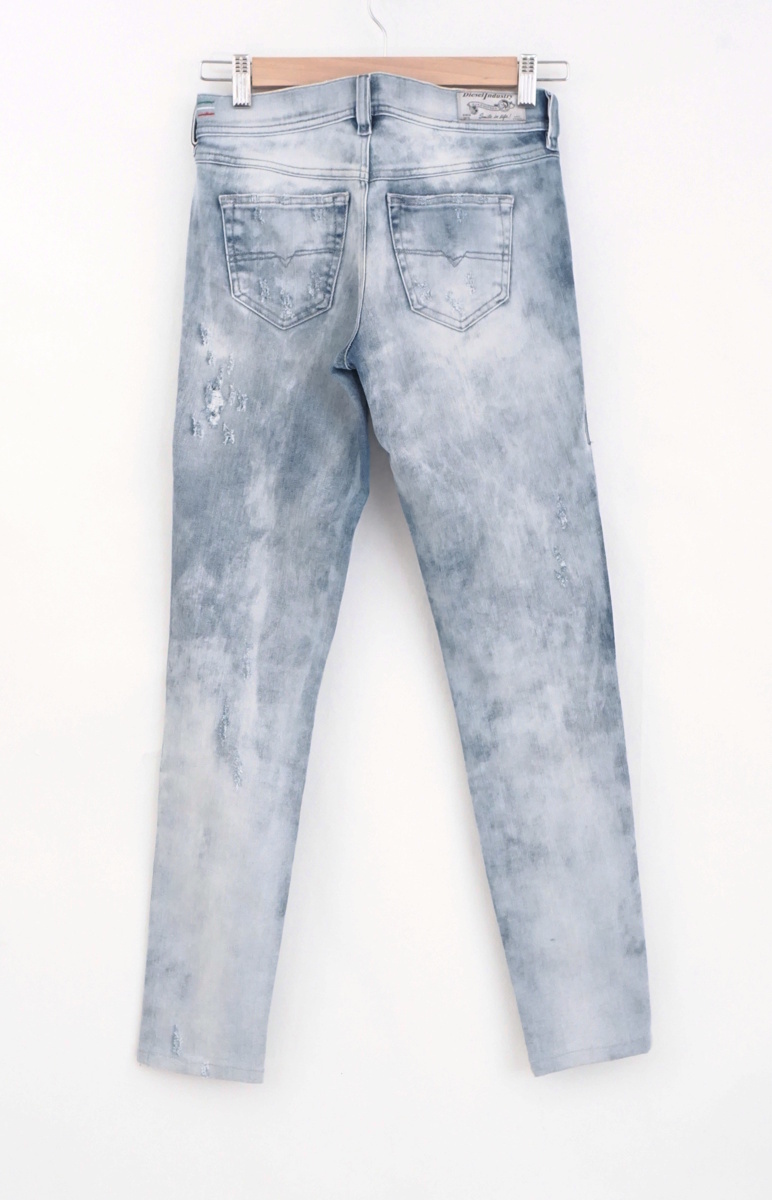 DIESEL ディーゼル Francy 0840B ダメージ加工 ストレッチ スキニー デニム ジーンズ レディース サイズW25/L32 ...