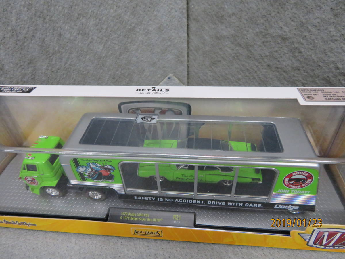 M2 machines 1/64 1970y DODGE L600 COE / 1970y DODGE Super Bee HEMI ...