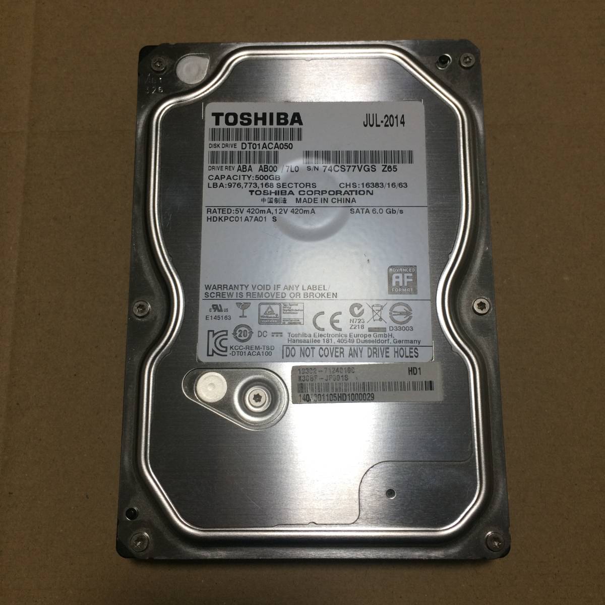 TOSHIBA DT01ACA050 500GB SATA6.0Gb/s 管理番号I(500GB～)｜売買されたオークション情報、yahooの ...