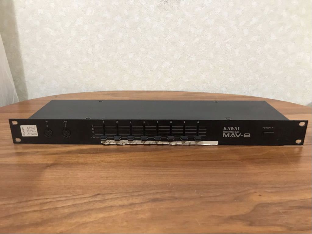 KAWAI カワイ MAV-8 MIDI PATCHBAY MIDIパッチベイ マブハチ テスコ株式会社 電源コード無し 本体のみ オーディオ 通電確認済 定価12 500円(パッチベイ ...