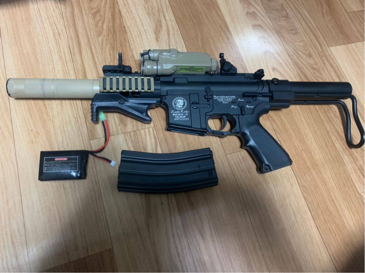 S&T BABY M4 電動ガン M231ストック 外装カスタム(電動ガン)｜売買されたオークション情報、yahooの商品情報をアーカイブ公開 ...