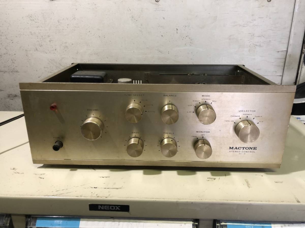 MACTONE STEREO CONTROL XC-5 ステレオコントロールアンプ 真空管 ジャンク(本体)｜売買されたオークション情報、yahooの商品情報をアーカイブ公開 - オークファン ...