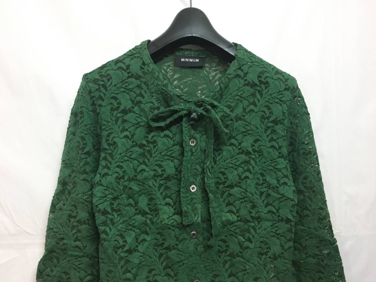 メール便OK MINIMUM ミニマム レースカーディガン F 緑(トップス)｜売買されたオークション情報、yahooの商品情報をアーカイブ公開 - オークファン（aucfan.com）