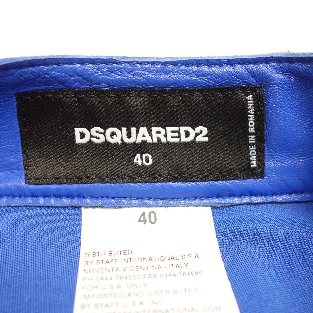 タグ付き DSQUARED2 ディースクエアード ラムレザー ミニ スカート 台形 ブルー 40(スカート)｜売買されたオークション情報、yahooの商品情報をアーカイブ公開 - オークファン ...