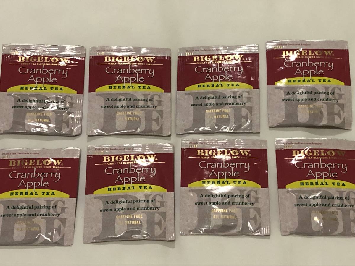 海外 外国 Bigelow 紅茶 Cranberry Apple Herbal Tea クランベリー アップル ハーブ ティー バッグ 8 ...