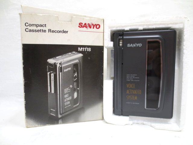 SANYO コンパクト カセットレコーダー M1118 海外向けモデル サンヨー VAS Recorder(録音、再生)｜売買された ...