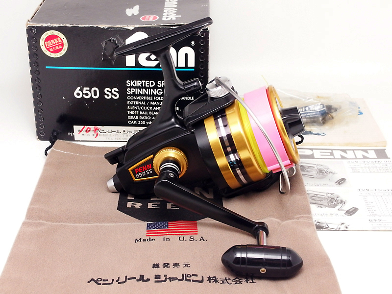 動作OK【箱付美品】PENN 650 ss スピニングリール ペン スピンフィッシャー 正規品 ペンリールジャパン ジギング 泳がせ オールドタックル