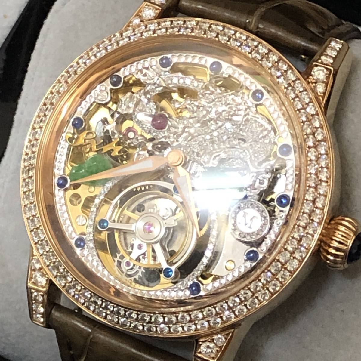 ANPASSA アンパッサ M WATCH K18PG 宝飾 メンズ 腕時計 ジュエリー ダイヤ 翡翠 高級 香港(2針（時、分）)｜売買され ...