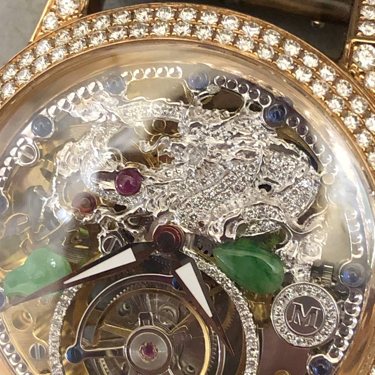 ANPASSA アンパッサ M WATCH K18PG 宝飾 メンズ 腕時計 ジュエリー ダイヤ 翡翠 高級 香港(2針（時、分）)｜売買され ...