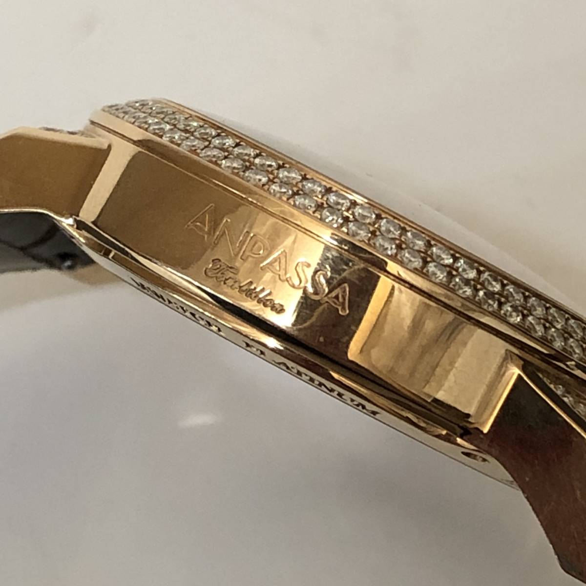 ANPASSA アンパッサ M WATCH K18PG 宝飾 メンズ 腕時計 ジュエリー ダイヤ 翡翠 高級 香港(2針（時、分）)｜売買され ...