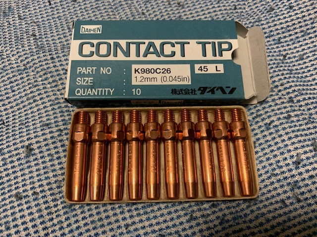 ダイヘン 純正 溶接機 半自動溶接機 コンタクト 半自動 チップ 1.2mm 45L 10個 セット K980C26(半自動溶接機)｜売買され ...