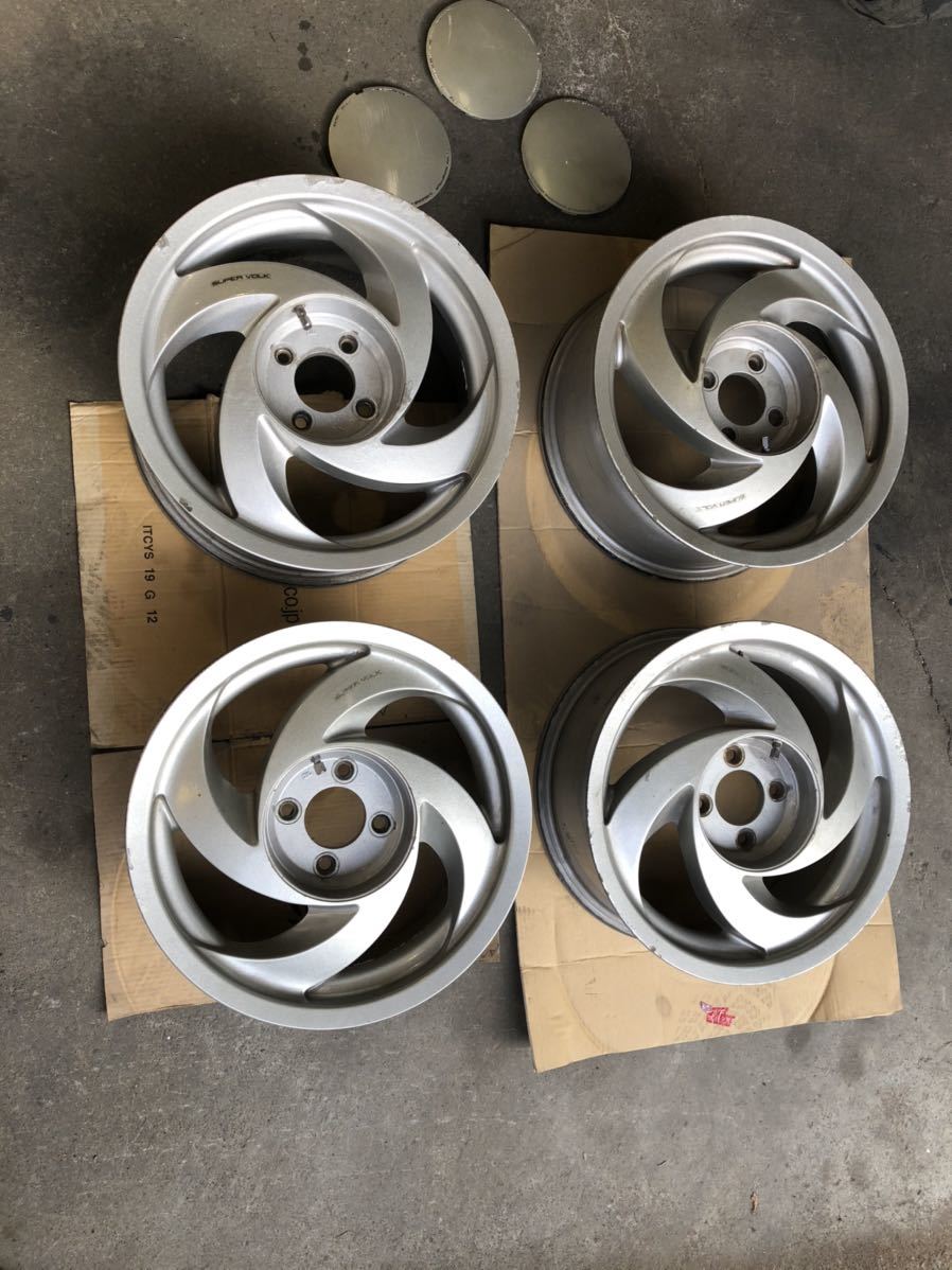 サイズ RAYS SUPER VOLK 6.3jj×15 +40 100-4レイズ スーパーボルク 当時物 旧車 軽カー エアロホイール ...