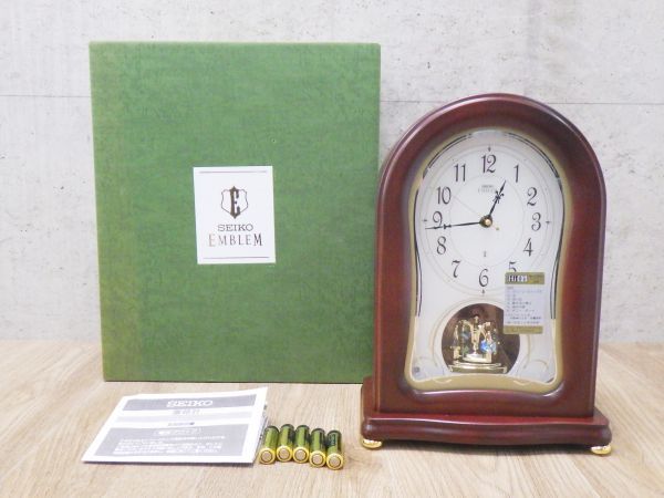 SEIKO EMBLEM セイコー エンブレム HW553B 040C 電波置時計 箱付き /p-3003(一般)｜売買されたオークション情報 ...