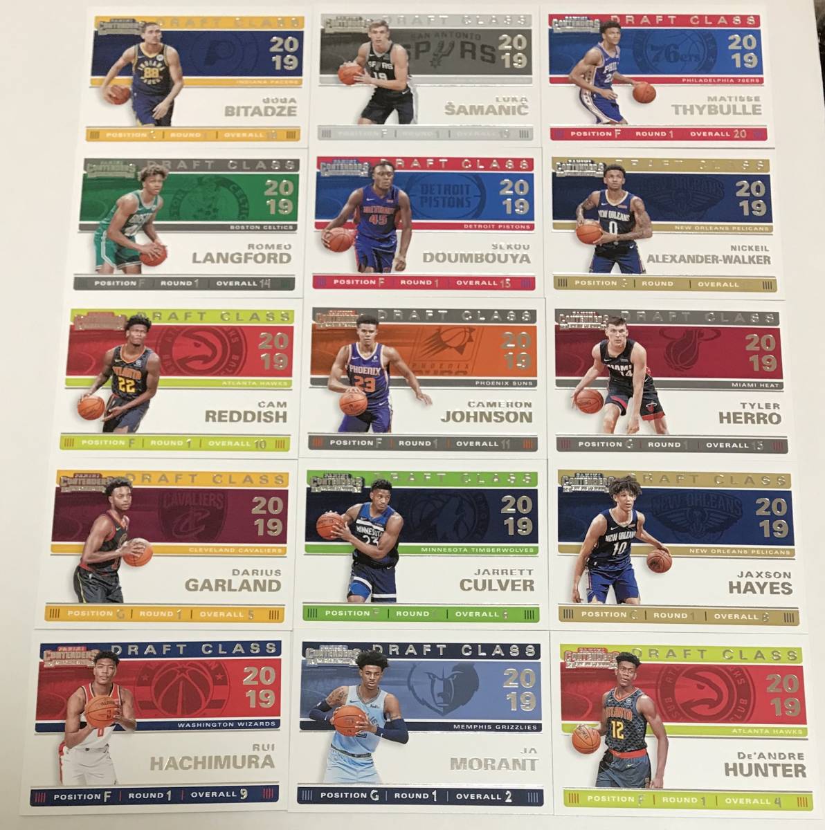 21枚セット 八村塁 Ja Morant Hunter Garland Culver Hayes Reddish 他 2019-20 ...